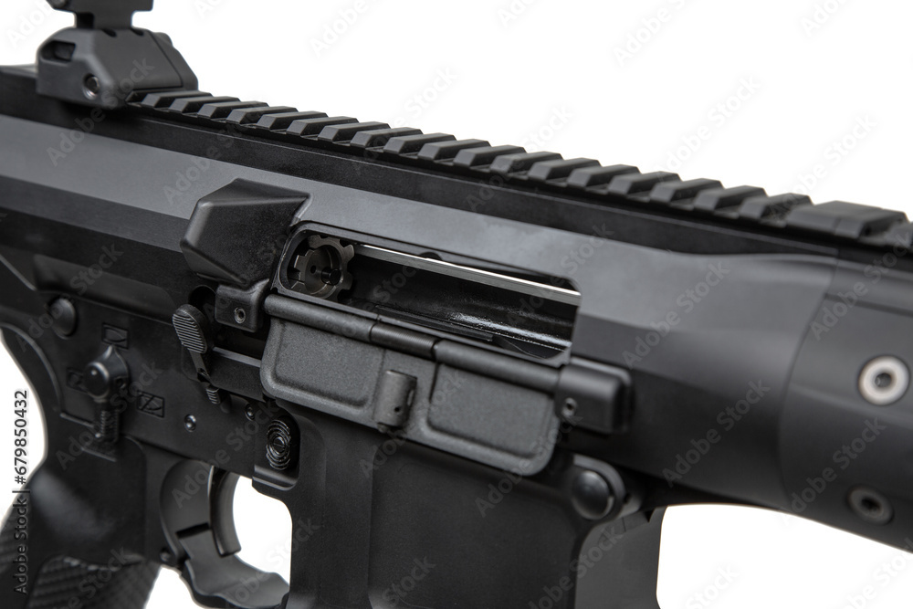 Modern automatic rifle isolated on white. Weapons for police, special ...