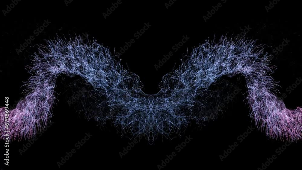 Sparkle Shiny Particle Moving On Dark Bg, Glitter Magic Fractal Trail ...