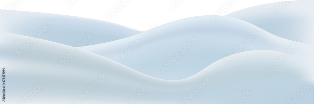 Snowdrift snow mound wavy surface close up realistic image against ...