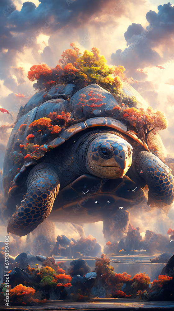 Concept illustrations of Xuanwu, the four great mythical beasts of ...