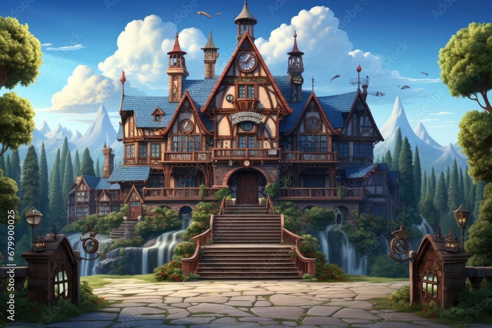 Antique Clock Tower: Vintage Timepiece in Prague, Retro Architecture ...