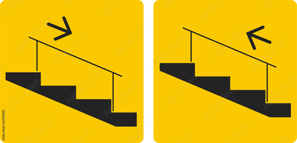 Set of isolated illustration of outline black ladder stairs with ...