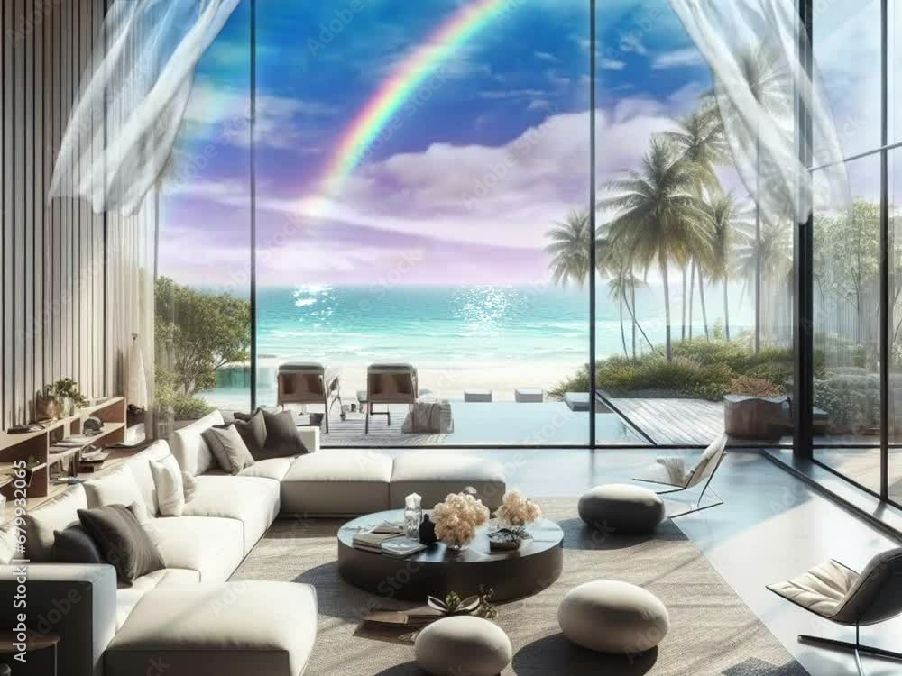 modern living room with light blue sofa couch, luxury interior ...