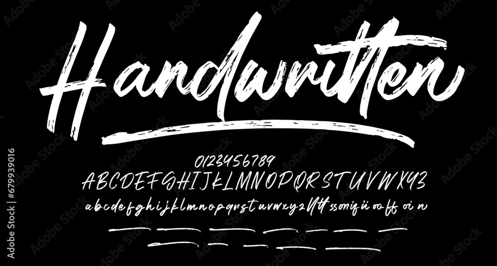 font brush handwritten vector lettering. typography. Motivational quote ...