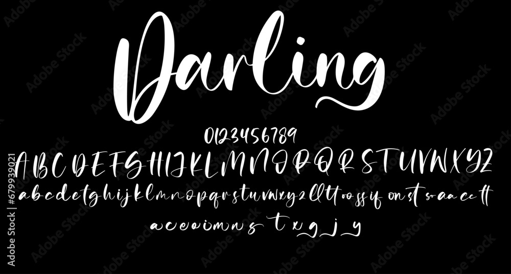 font signature darling vector lettering. typography. Motivational quote ...