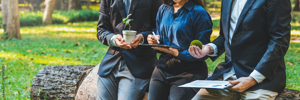 World Environment Day business partner meeting working together in ...