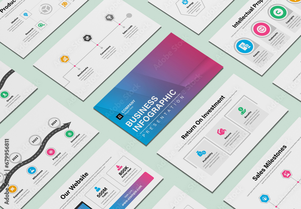 Infographic Presentation Layout Stock Template | Adobe Stock