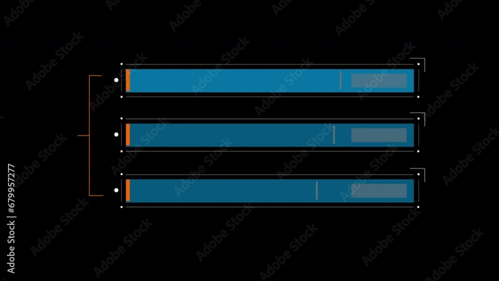 Futuristic Sci Fi, HUD bar copy space Animation video transparent ...