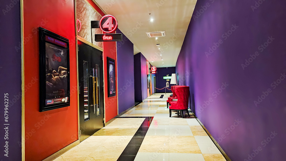 Movie theater entrance, Waiting room of Major cineplex movie theater ...