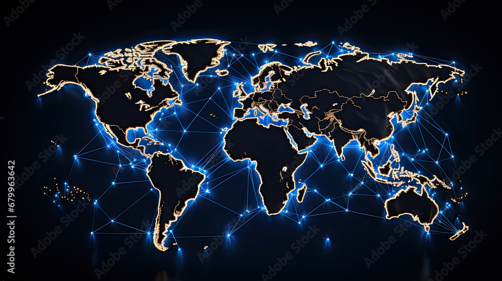 blue world map, world map with code, world map on blue background ...