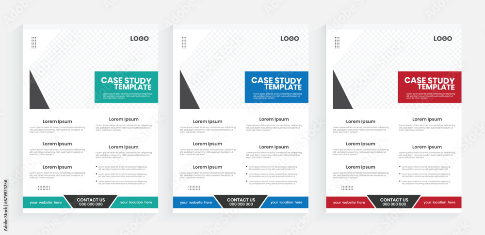 A4 case study modern flyer design, Corporate advertising editable case ...