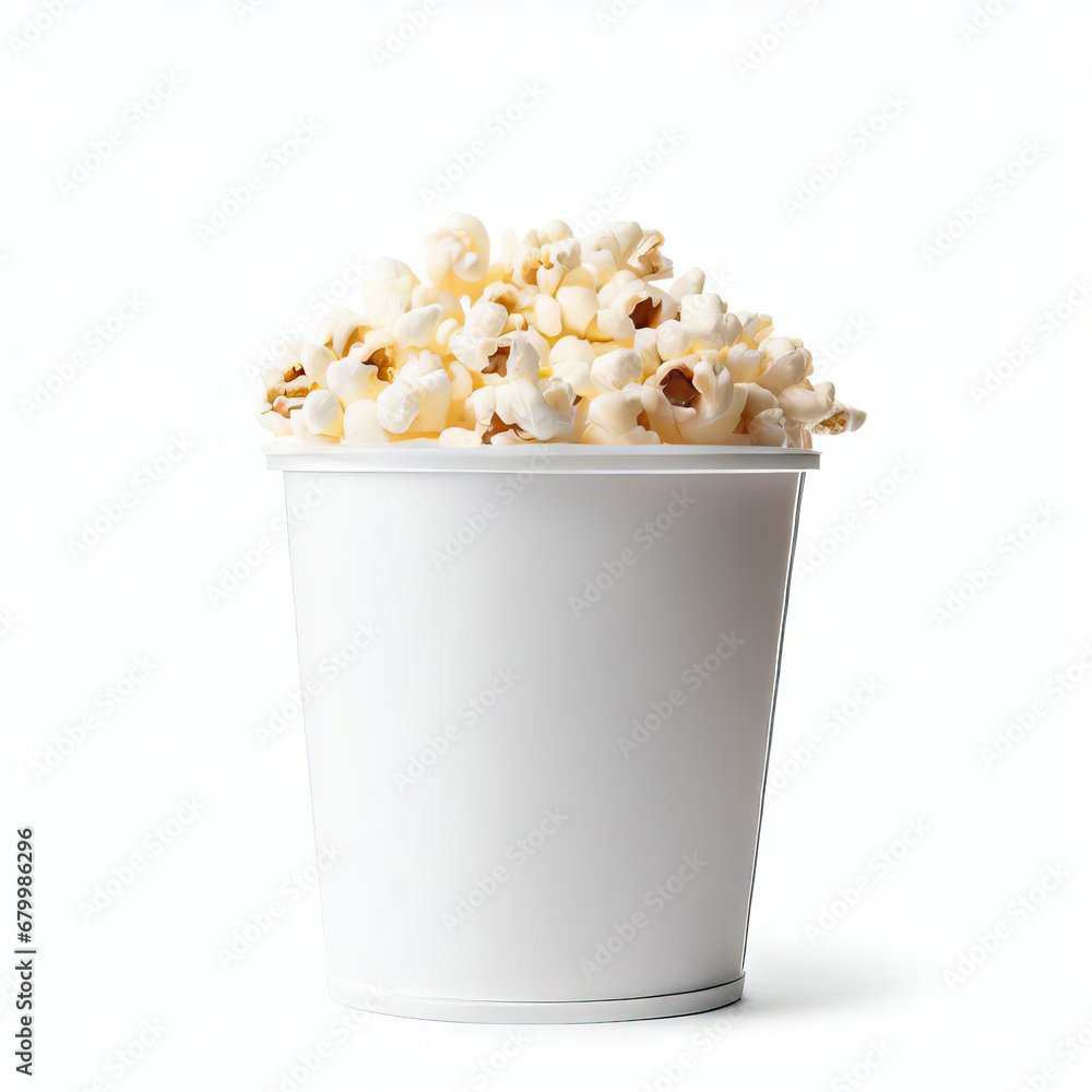 White, blank, popcorn | bucket, for, placing | your, graphics | box ...