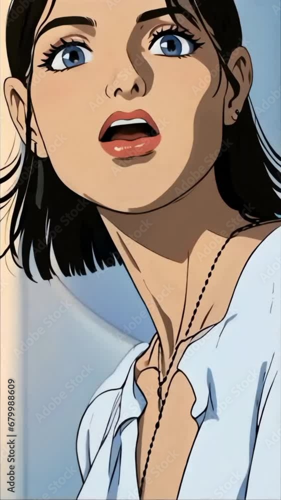 Dynamic Poses: 2D Cartoon Animation of a Woman Model in Closeup ...