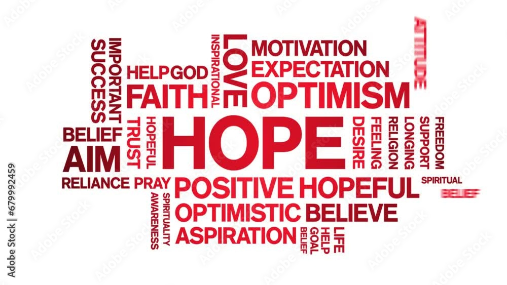 Hope animated tag word cloud;text design animation kinetic typography ...