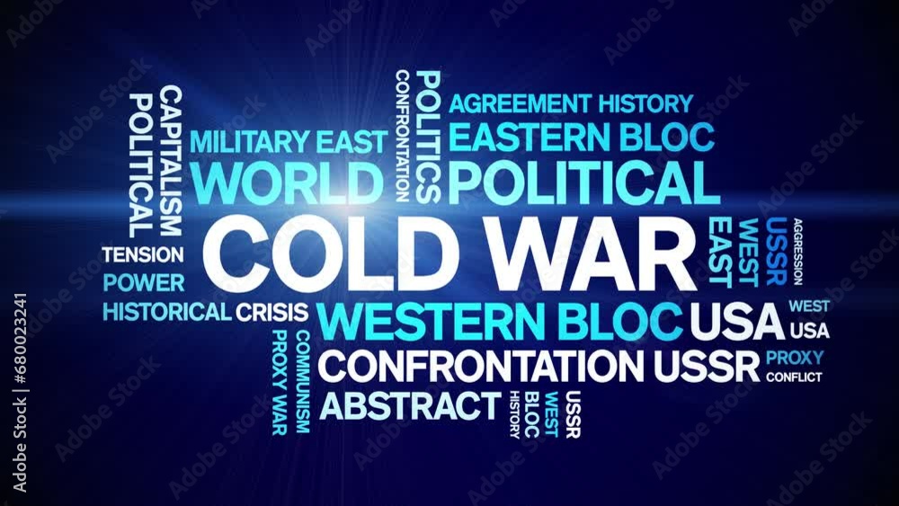 Cold War animated tag word cloud;text design animation kinetic ...