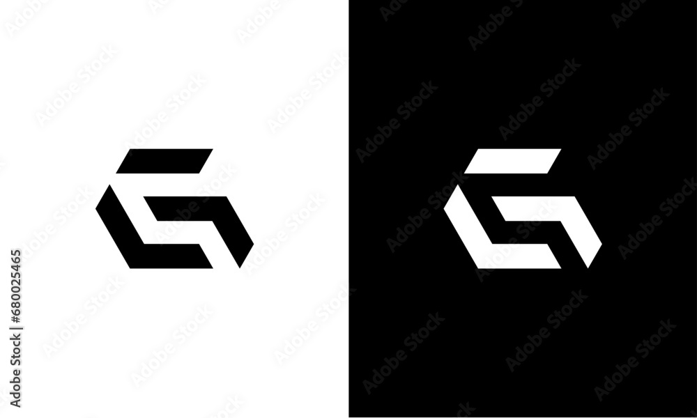 Slanted G letter logo Stock Vector | Adobe Stock