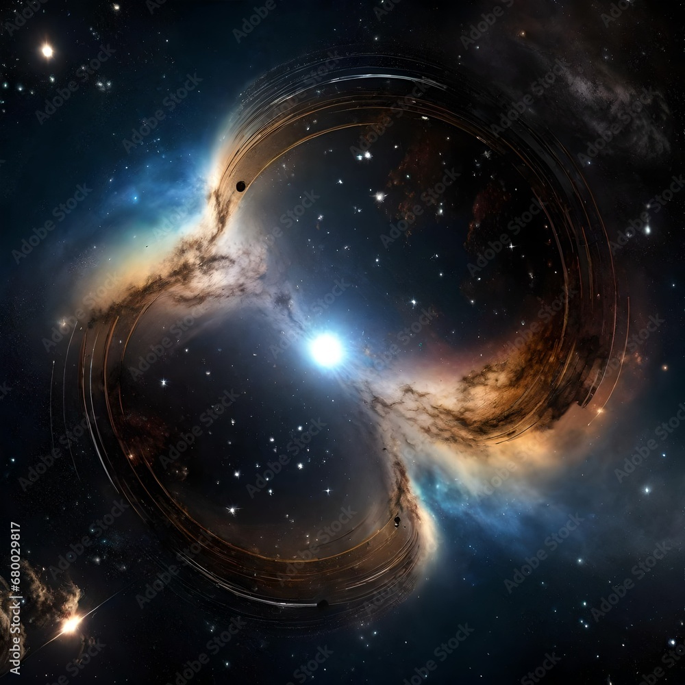 360 degree space nebula panorama, equirectangular projection ...