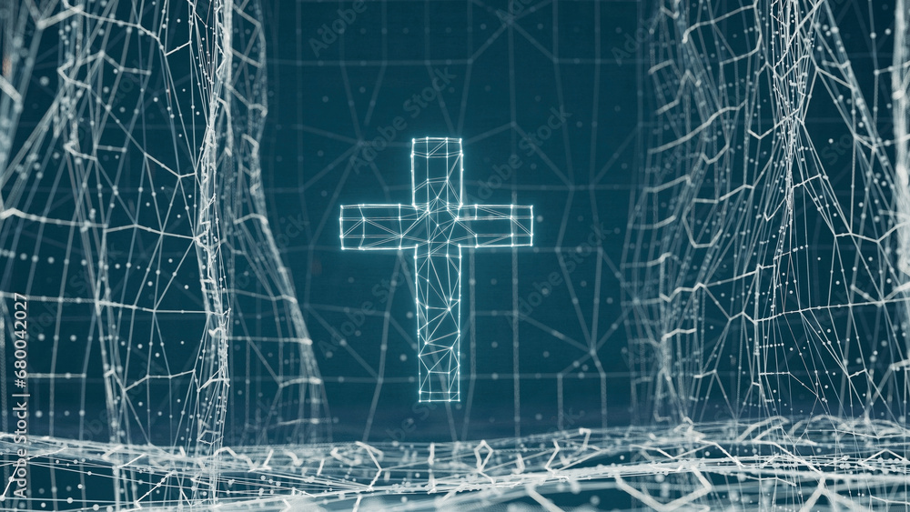 Explore the emergence of a church cross from the interconnected matrix ...