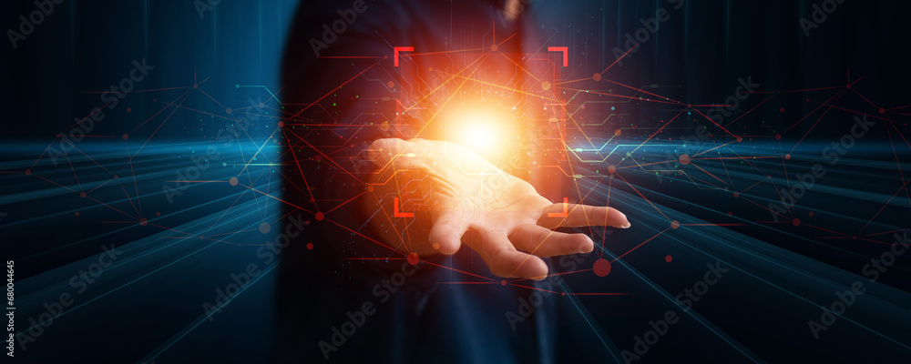 artificial intelligence technology People using AI smart technology ...