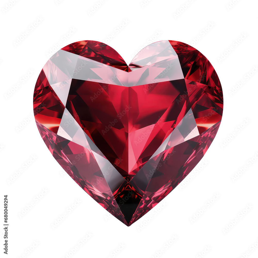 dark red heart diamond isolated on transparent background,transparency ...