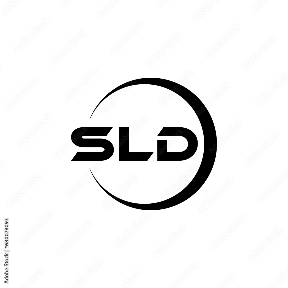 SLD letter logo design with white background in illustrator, cube logo ...