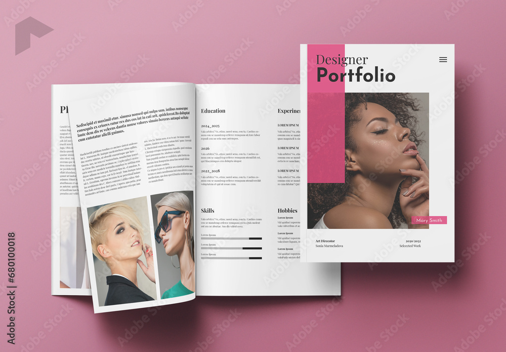 Designer Portfolio Layout Stock Template | Adobe Stock