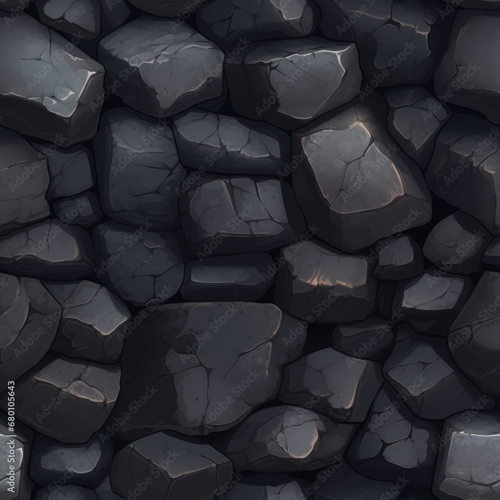 Seamless stone wall texture, 2D game stone texture, cartoon seamless ...