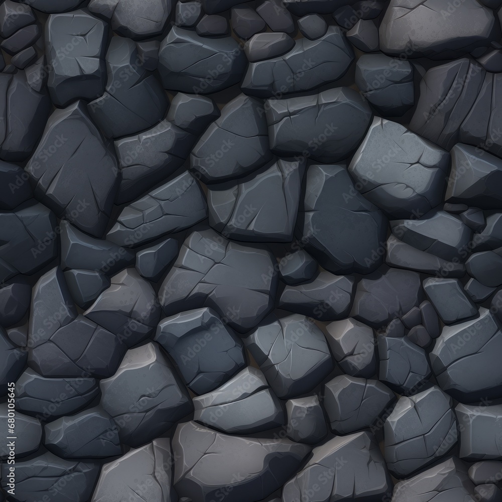 Seamless stone wall texture, 2D game stone texture, cartoon seamless ...