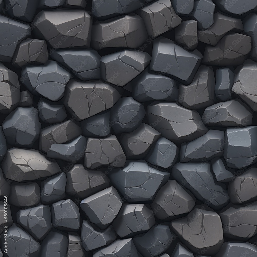 Seamless stone wall texture, 2D game stone texture, cartoon seamless ...