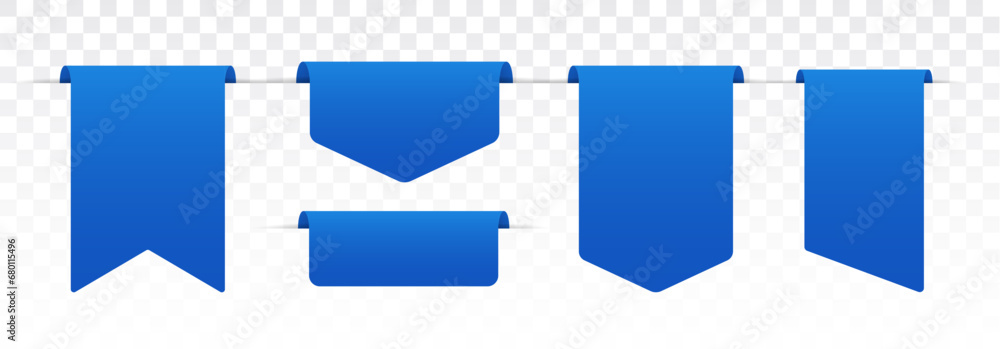 Blue tag banner label ribbon price bookmark note background discount ...