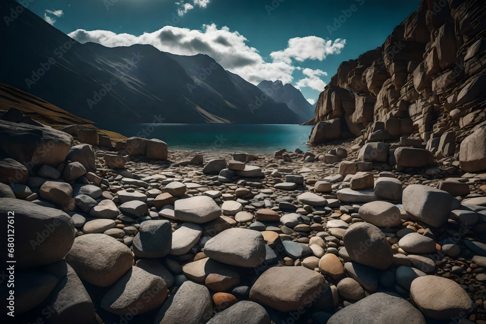 Illustrate the intricate beauty of stones in the landscape with an HD ...