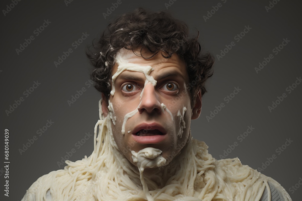 Absurd. Macaroni and cheese. Noodles. Meme. Lie. Emotions. Surrealism ...