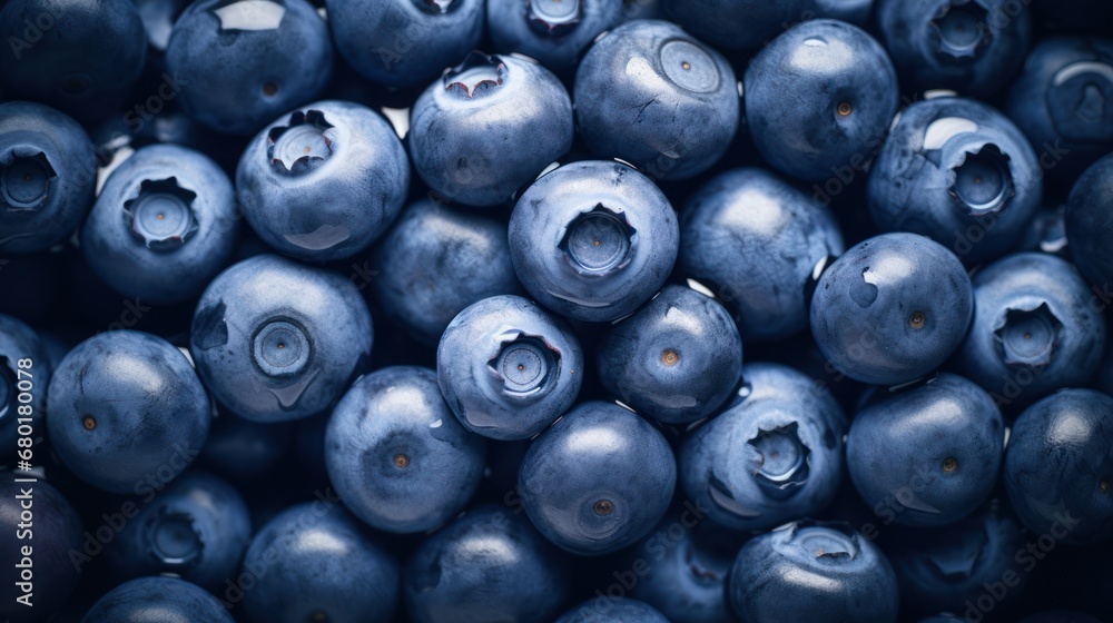 a pile of blueberries with holes in the middle of the blueberries are ...