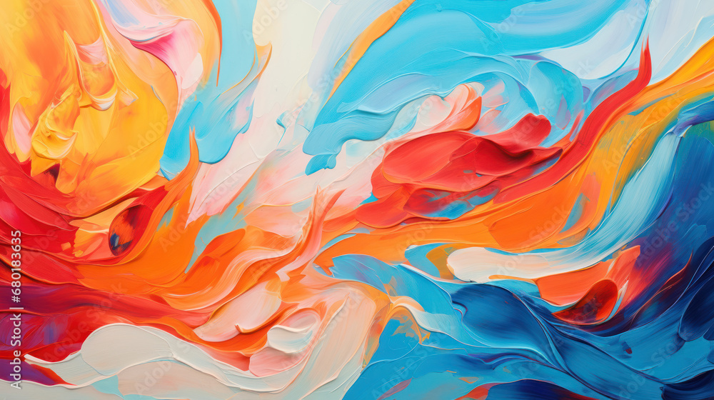 Impressionist Color Palette: Bright Paint on Canvas Stock Illustration ...