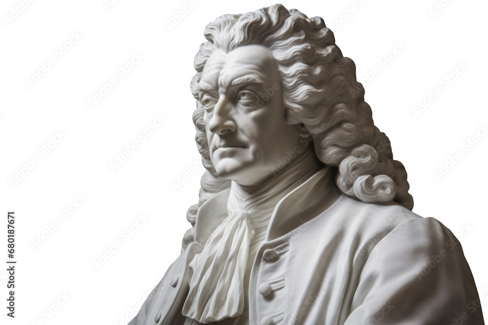 Marble Statue of Isaac Newton. British Physicist and Mathematician ...