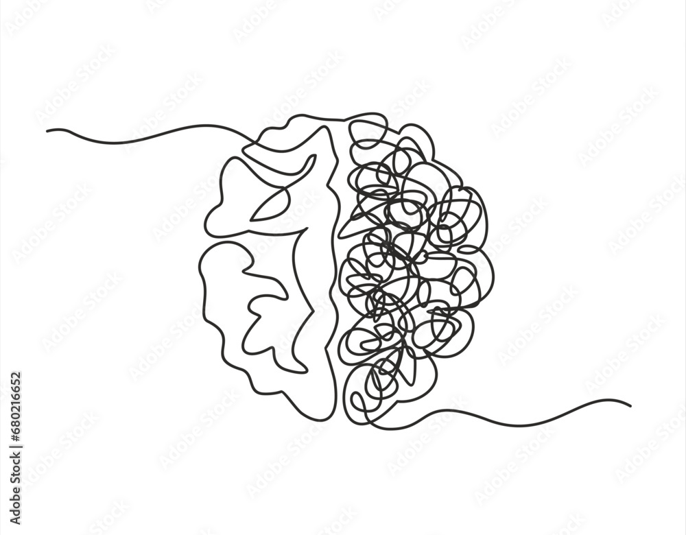 Poster Human brain creativity vs logic chaos and order a continuous ...