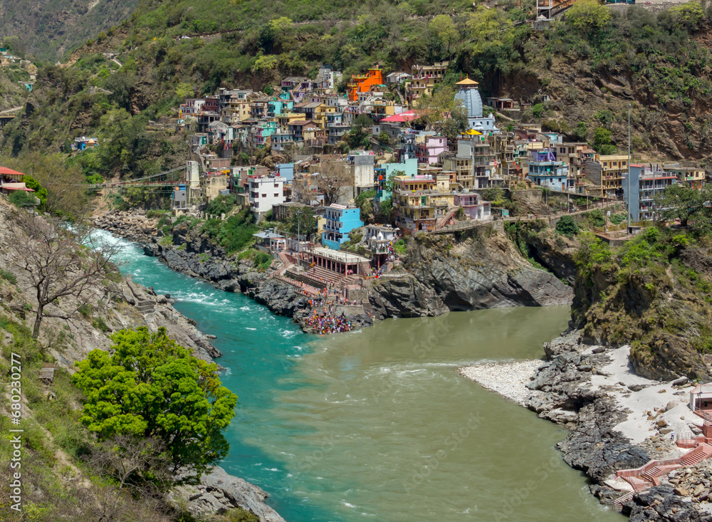 Dev Prayag in Uttarakhand where Alaknanda meets the Bhagirathi river ...