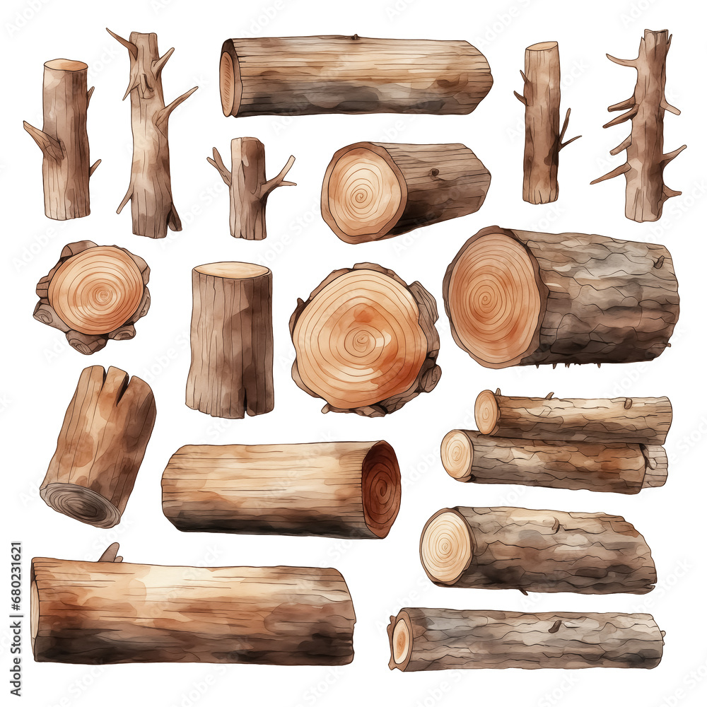 wooden log and stumps gaming sprite sheet on png transparent background ...