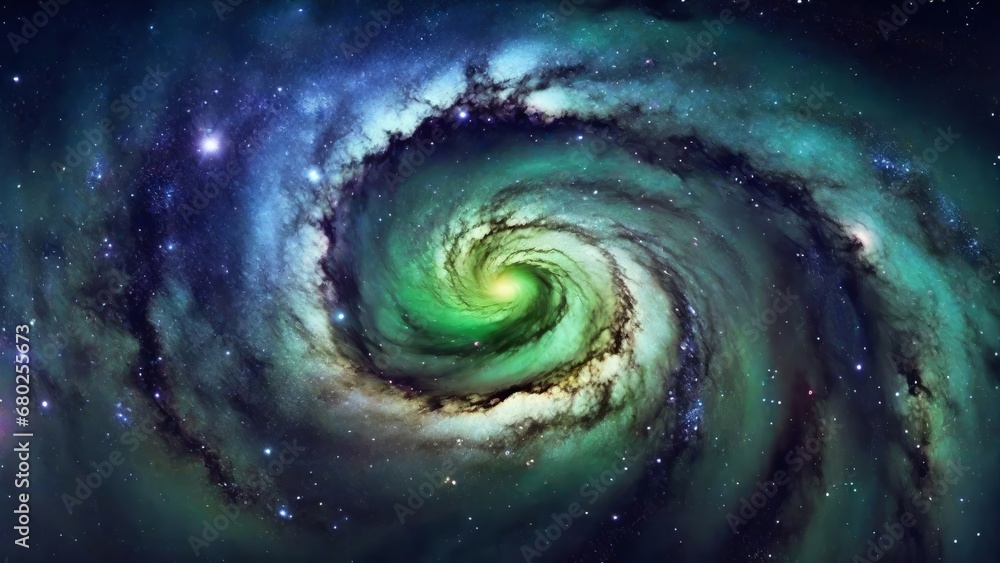 Dark Milky Way Galaxy. Spiral Galaxy. Concept art. Cosmic art. Galactic ...