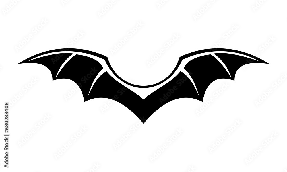 vector bat wings silhouette logo icon Stock Vector | Adobe Stock