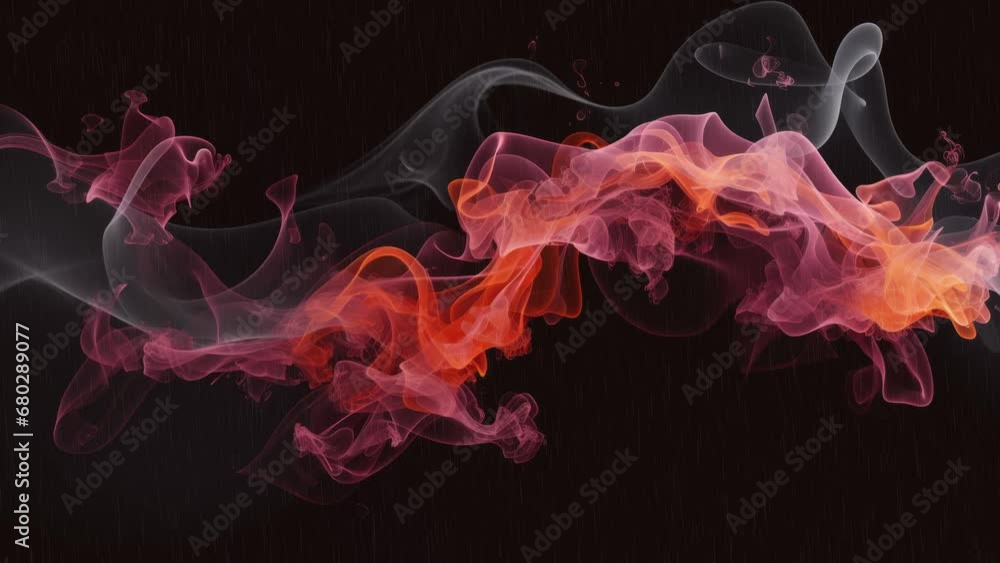 Video Stock Nature Smoke on black background. Illustration - Animation ...