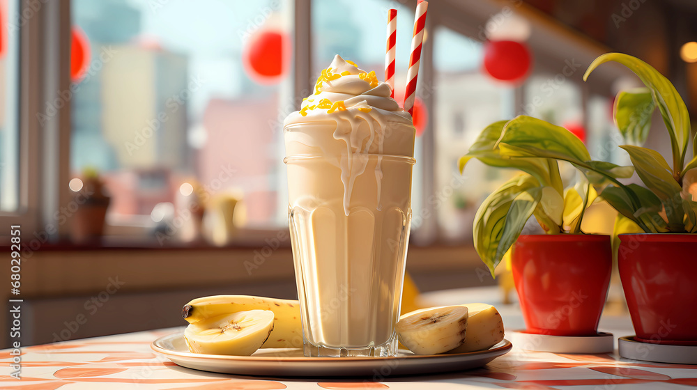 Banana milkshake, Creamy banana shake, Fresh banana milkshake, Banana ...