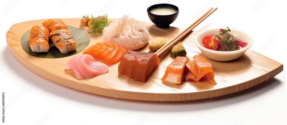 In a still life picture on a white background, a variety of delectable ...