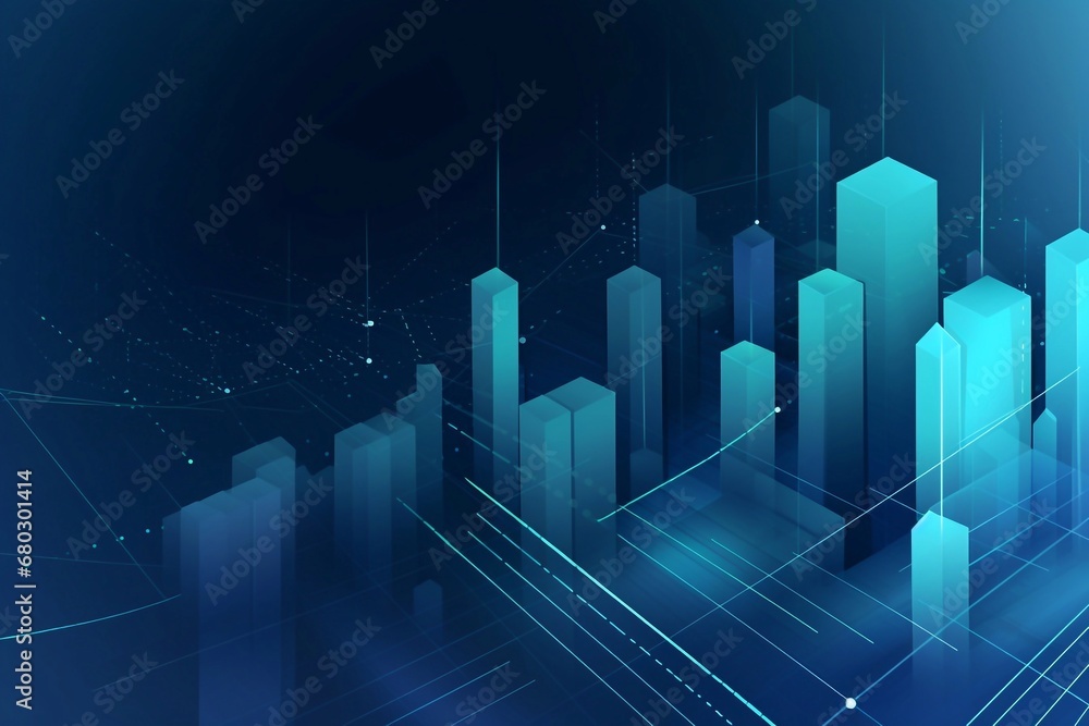 Data visualization hi-tech futuristic infographic illustration in neon ...