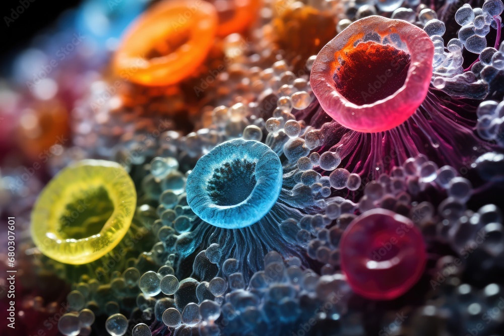 Color Bacteria Culture in a Petri Dish, Microorganisms, Petri Dish and ...