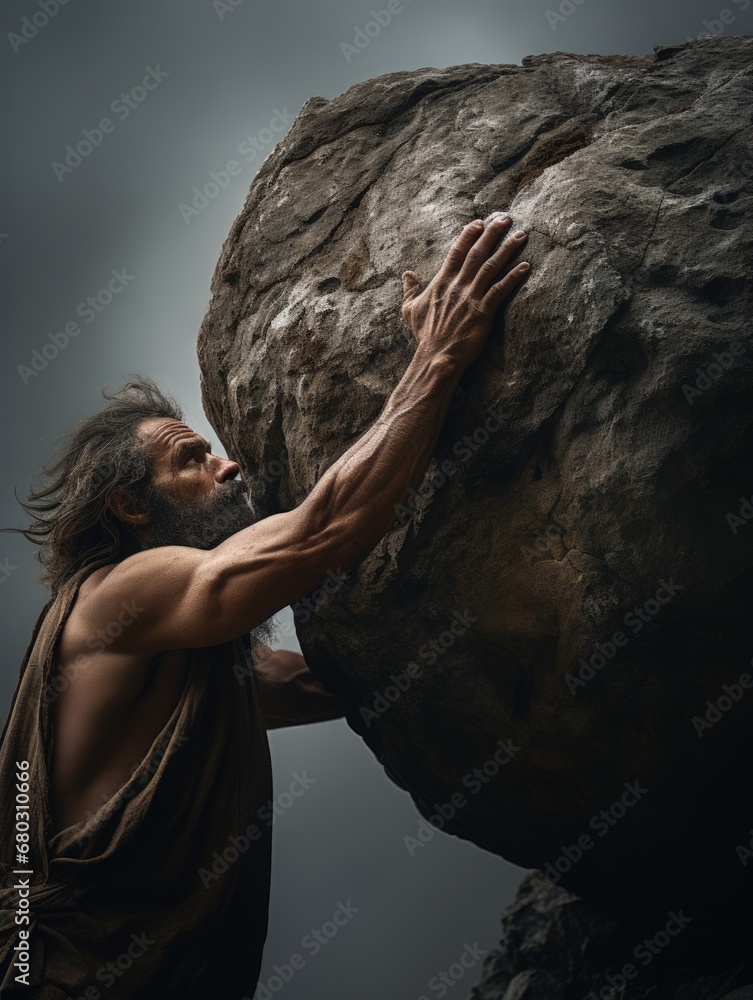 Sisyphus is pushing a rock up a mountain. The enduring symbolism of ...