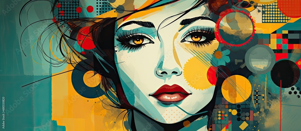 In her abstract illustration, Sarah showcased her mastery of texture ...