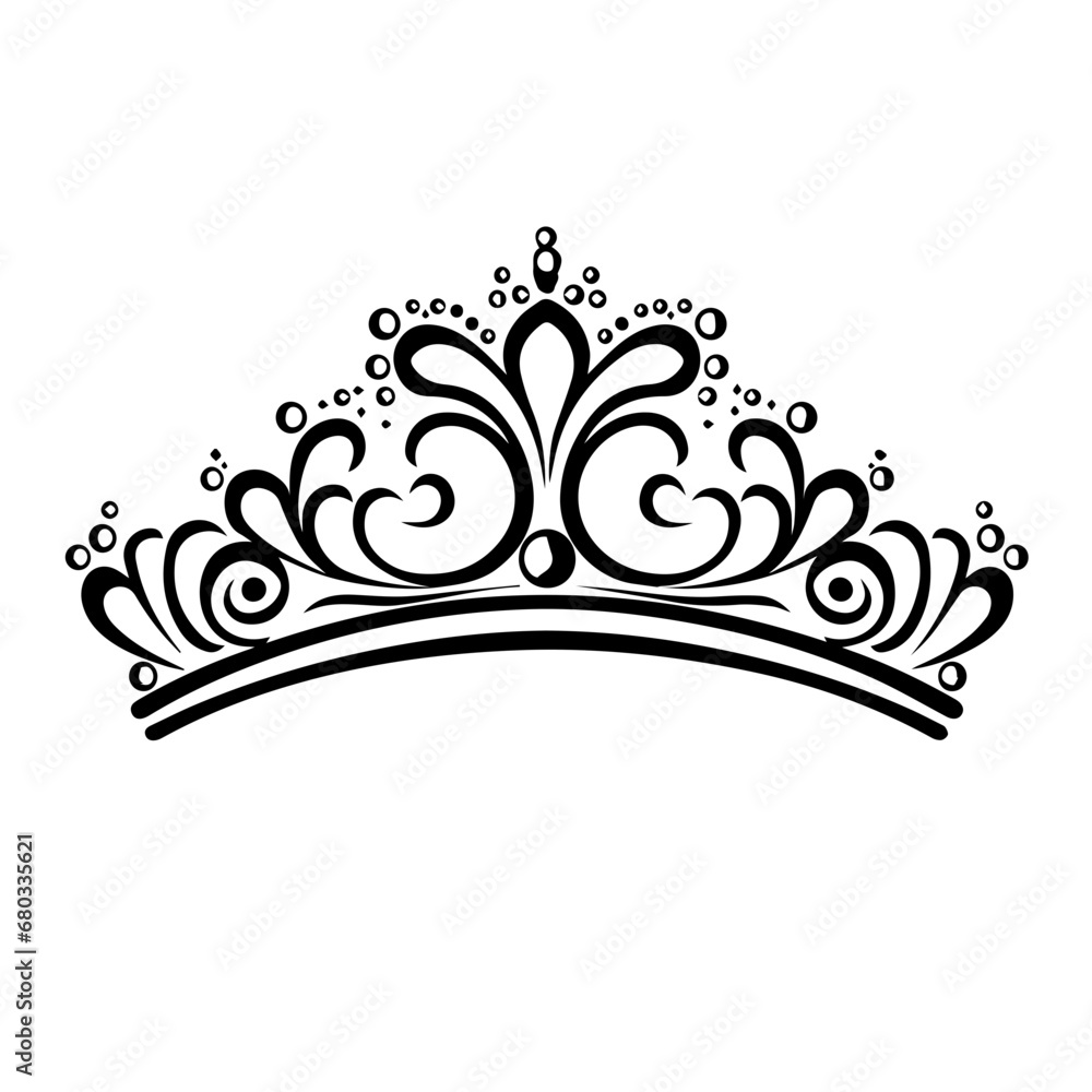 Tiara Crown Vector Illustration Stock Vector | Adobe Stock