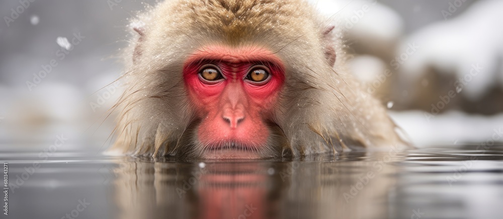 beautiful natural environment of Japan, the Japanese macaque, also ...