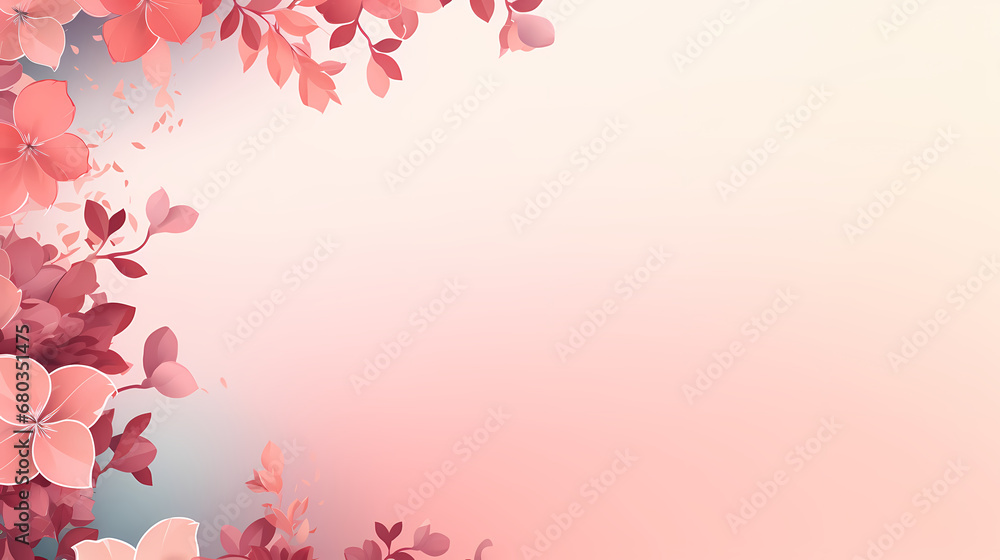 Small floral pattern PPT background poster web page, large blank background Stock Illustration ...